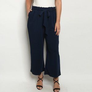 Pants & Jumpsuits | Navy Blue Capris Pantsplus Size | Poshmark